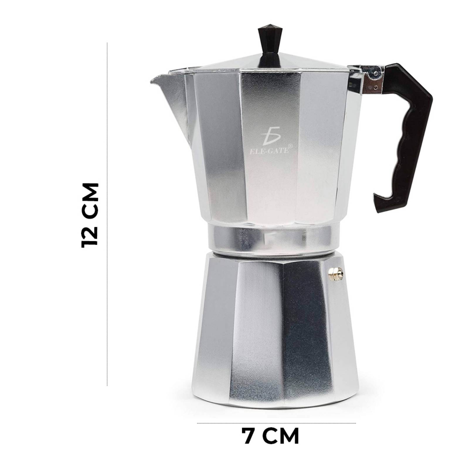 Cafetera Colombia Manual Plateada Italiana 150ml