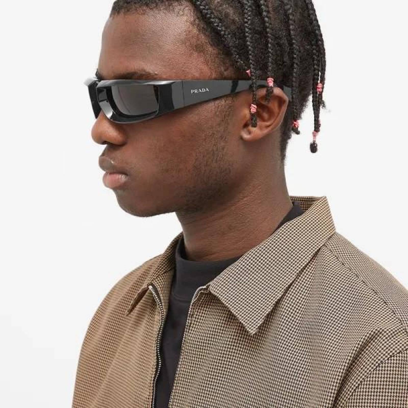 Prada SPR 25Y 1AB-5S0 Runway sunglasses Negro Plata