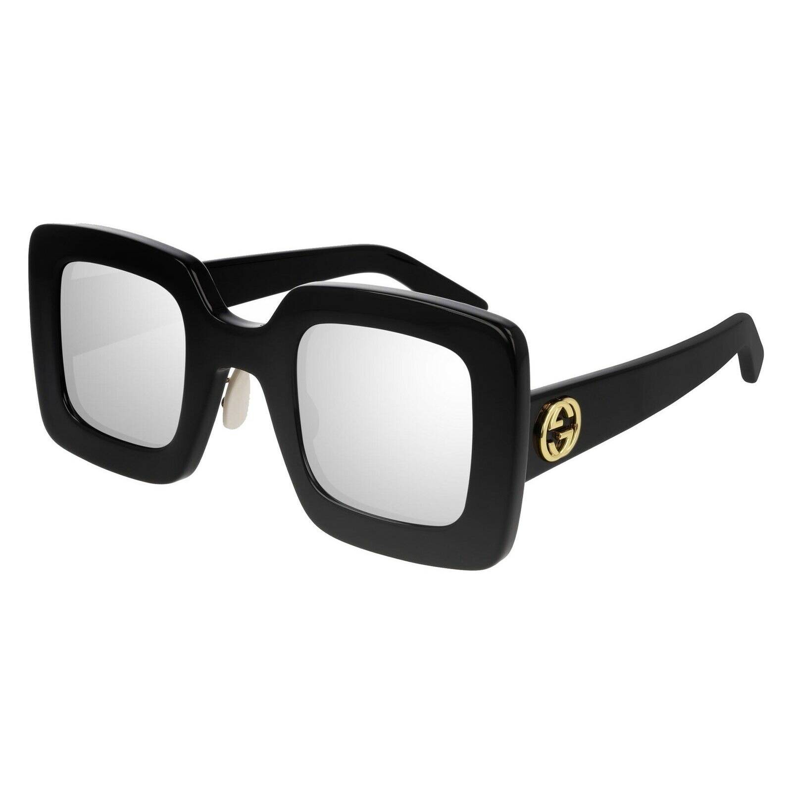 Gucci Gg0780S 004 Square Shape Negro Gris Nuevo Original