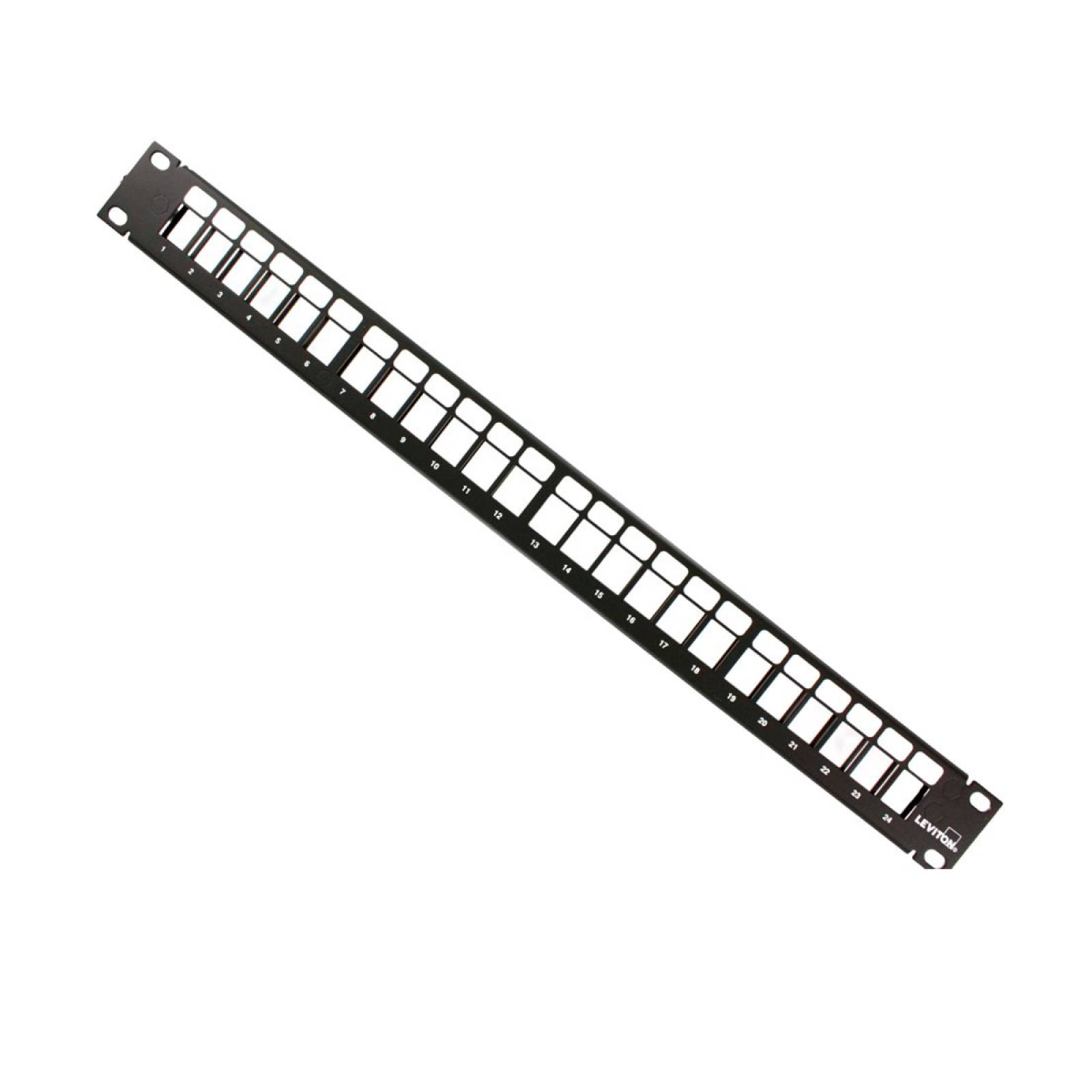 Panel Leviton 49255 H24 para Rack Color Negro
