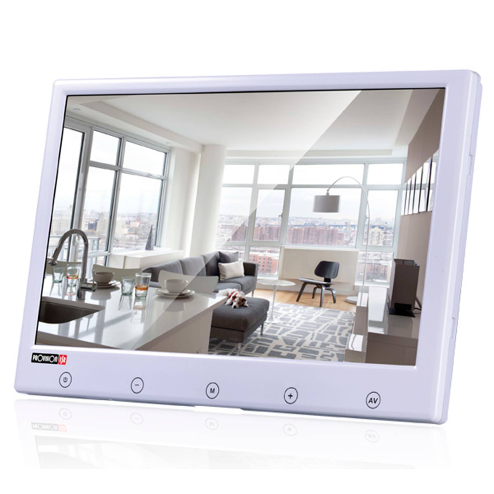 Monitor LCD 101 Pulg Provision ISR HDMI VGA AV Color blanco