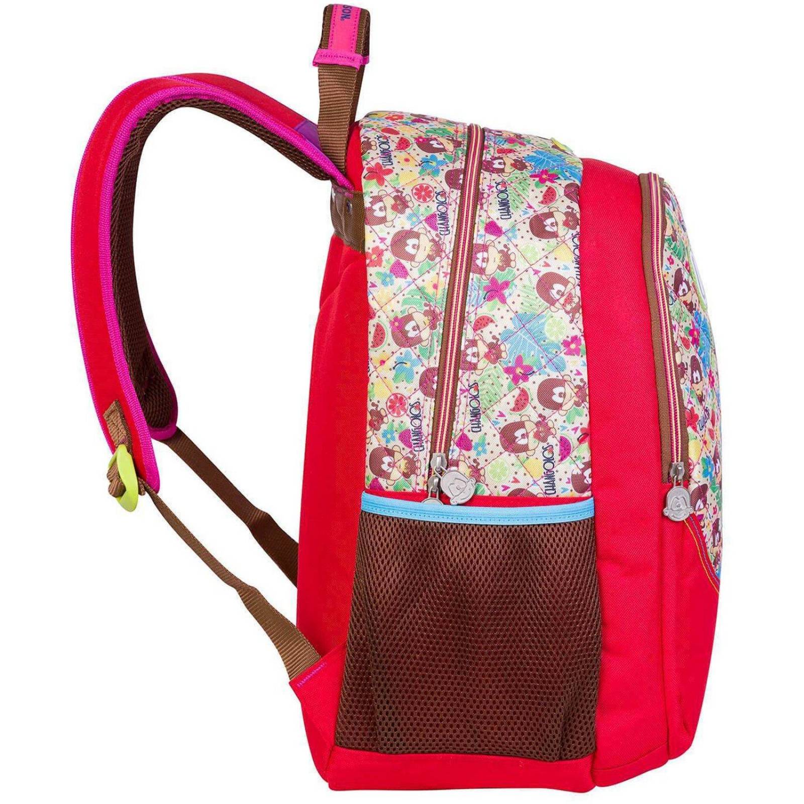 Mochila Escolar Roja con Changos