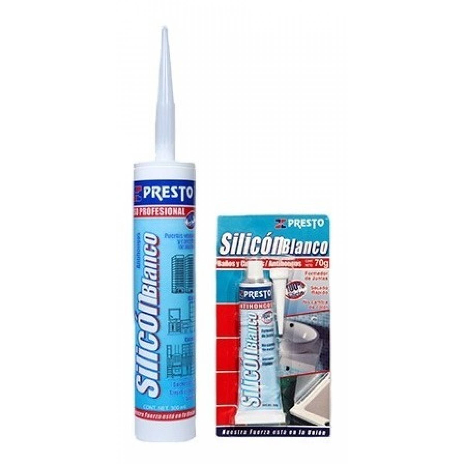 Silicón Presto 100% Uso Profesional Tubo 300ml