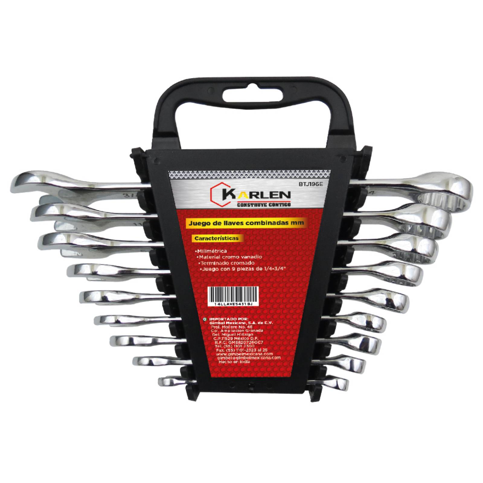 Llaves Combinadas Milim. 6-19Mm Bjt196E (9 Piezas)