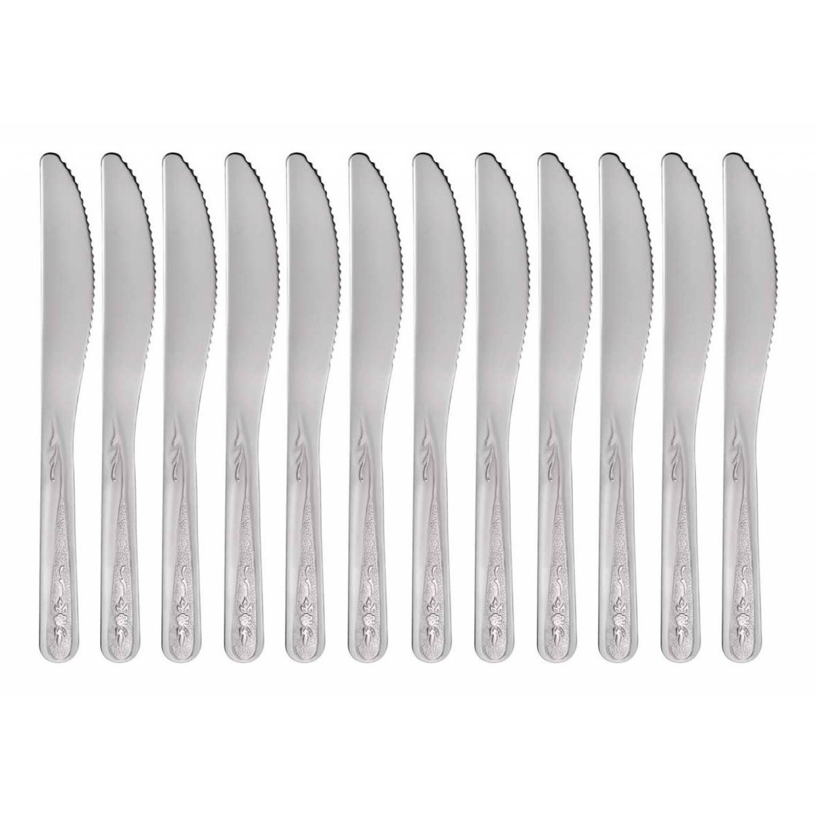 Cuchillo De Mesa Jazmin De Acero Inoxidable Moven
