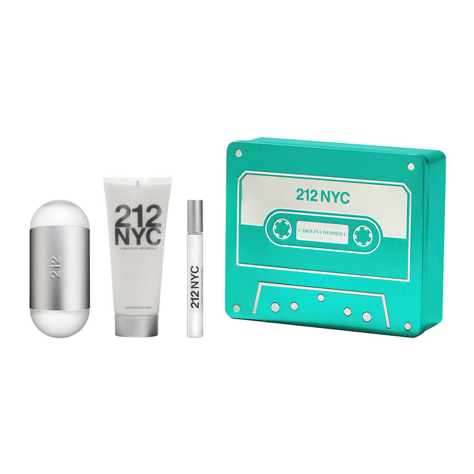 Estuche Carolina Herrera 212 Woman 3pzs Casste METAL Dama