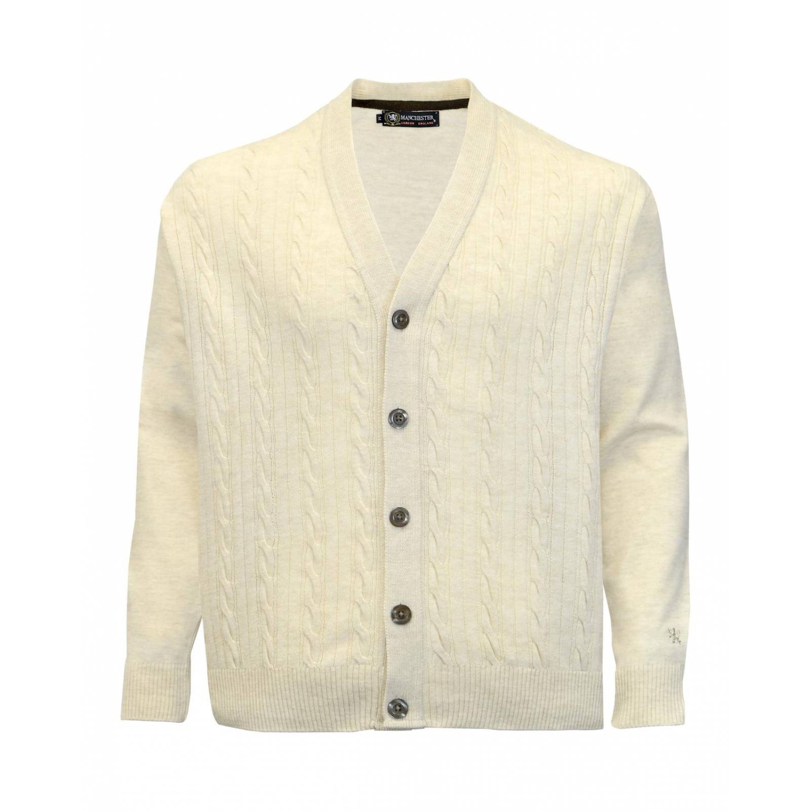 Manchester Sueter Bordado Abierto con Botones