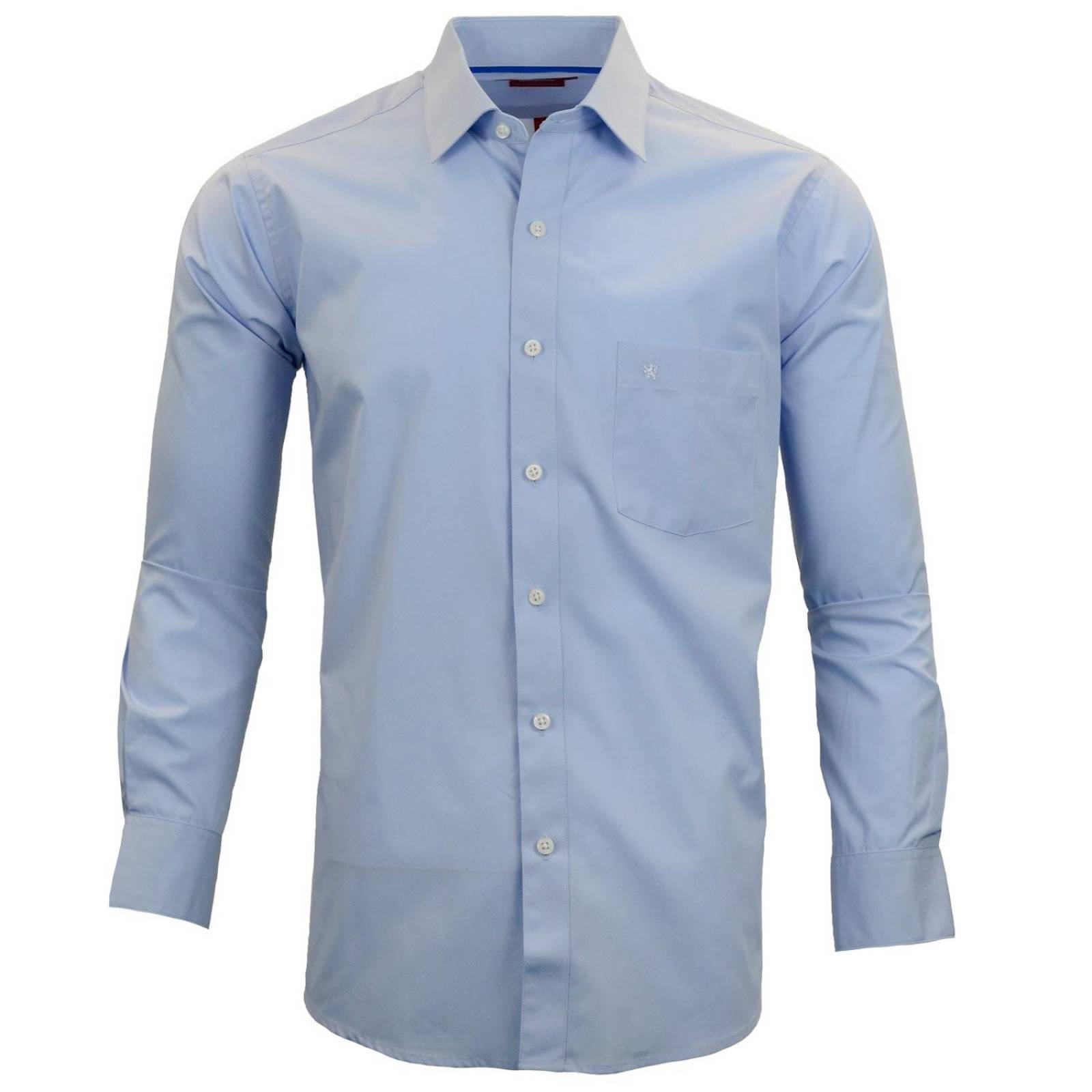 Manchester Camisa de Vestir Algodón y Poliéster Slim Fit Puño Convertible