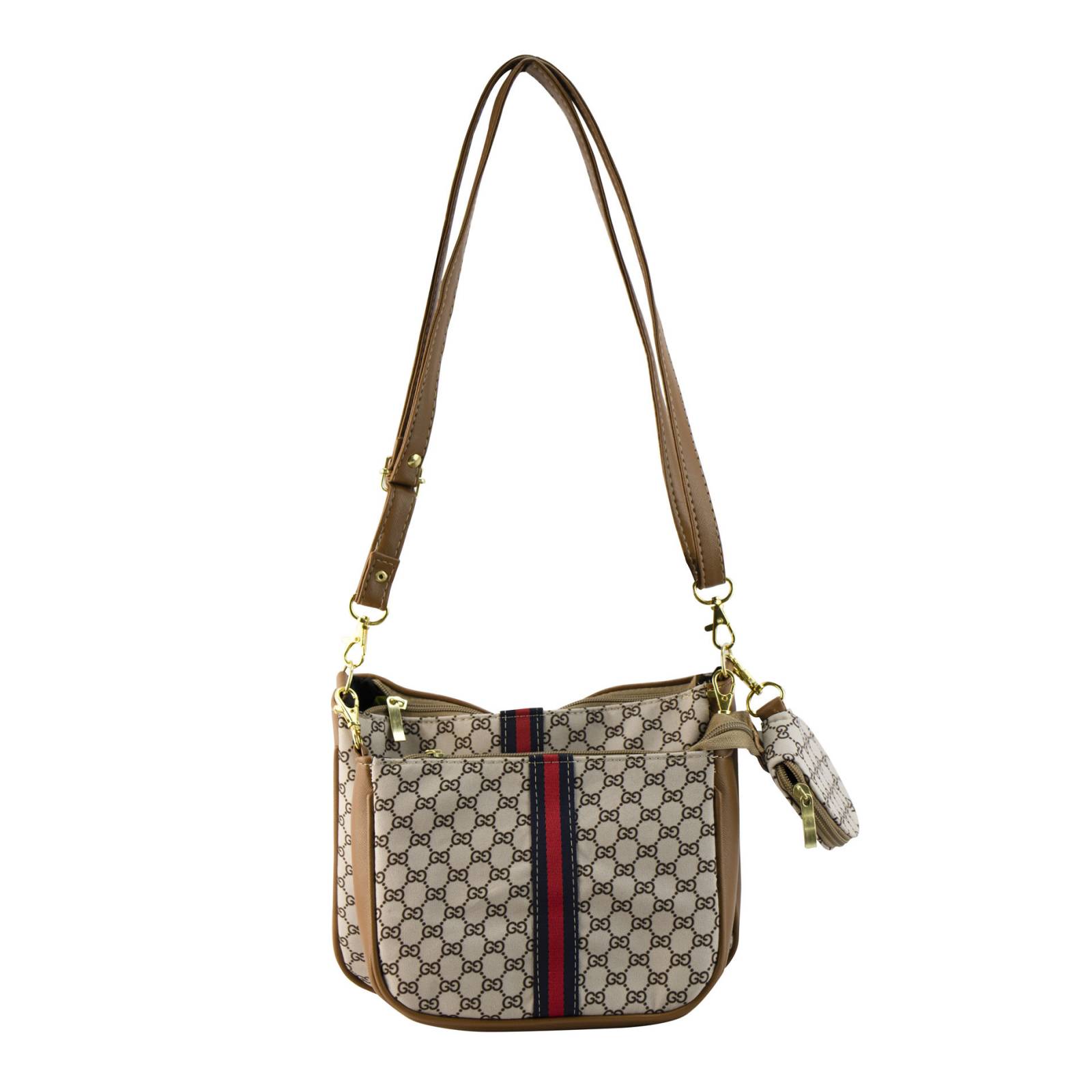Mariconera Para Mujer Beige Gg Sintetico Cristel Nueva Imagen