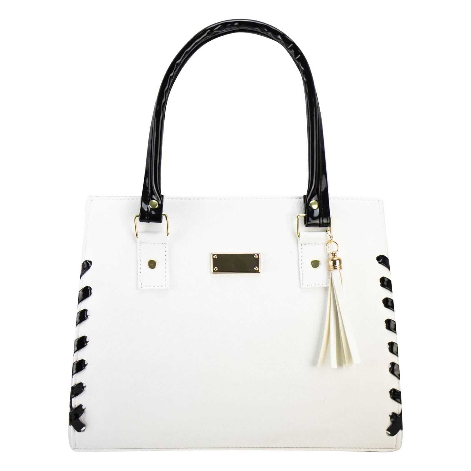 Bolso Para Dama Blanco Dapra Negro Sintetico Ingird Nueva Imagen