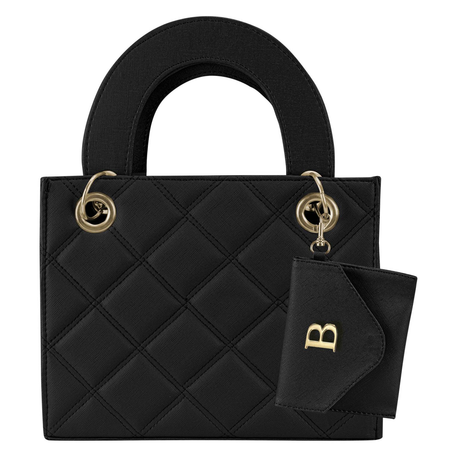 Bolso Para Dama Negro Dapra Cuadros Sintetico Aranza Nueva Imagen