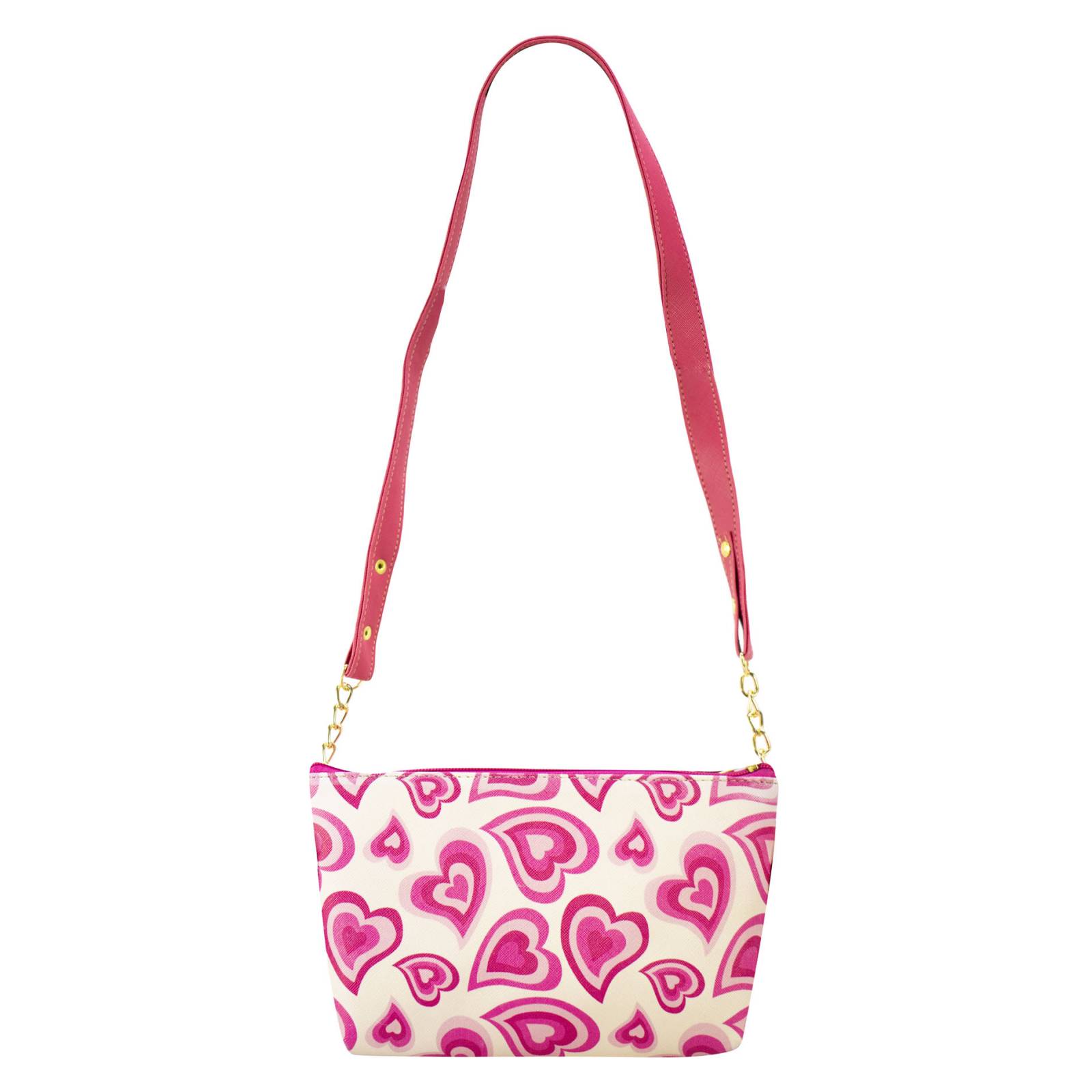 Mariconera Para Niña Fiusha Corazón Retro Sintetico Bon Nueva Imagen