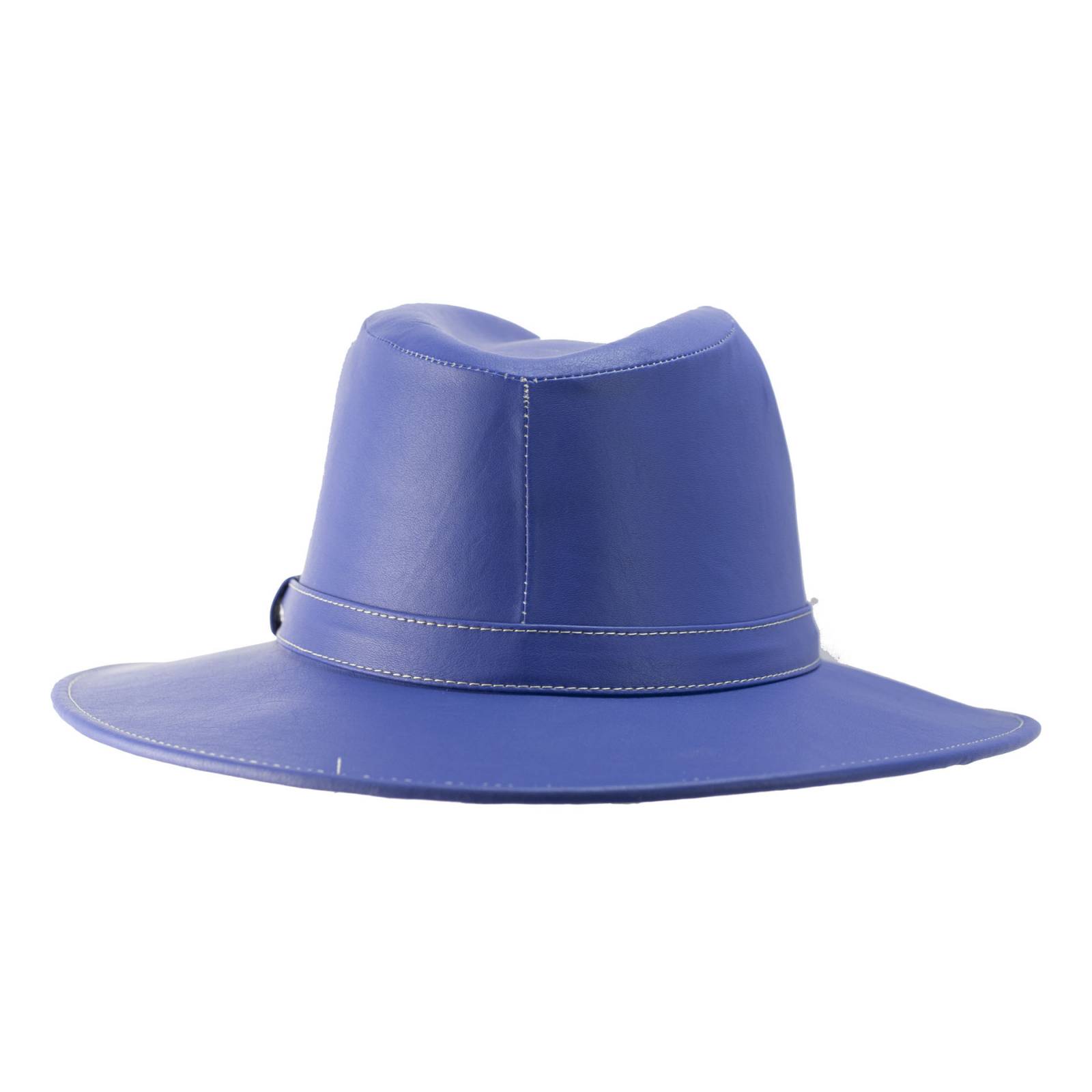 Sombrero Unisex Azul Rey Vinipiel Sintetico Indiana M Nueva Imagen