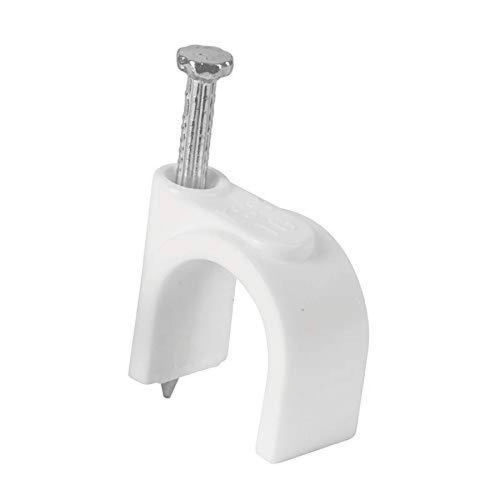 Grapa para cable redondo, 16 mm, blanca, bolsa con 20 piezas 48276