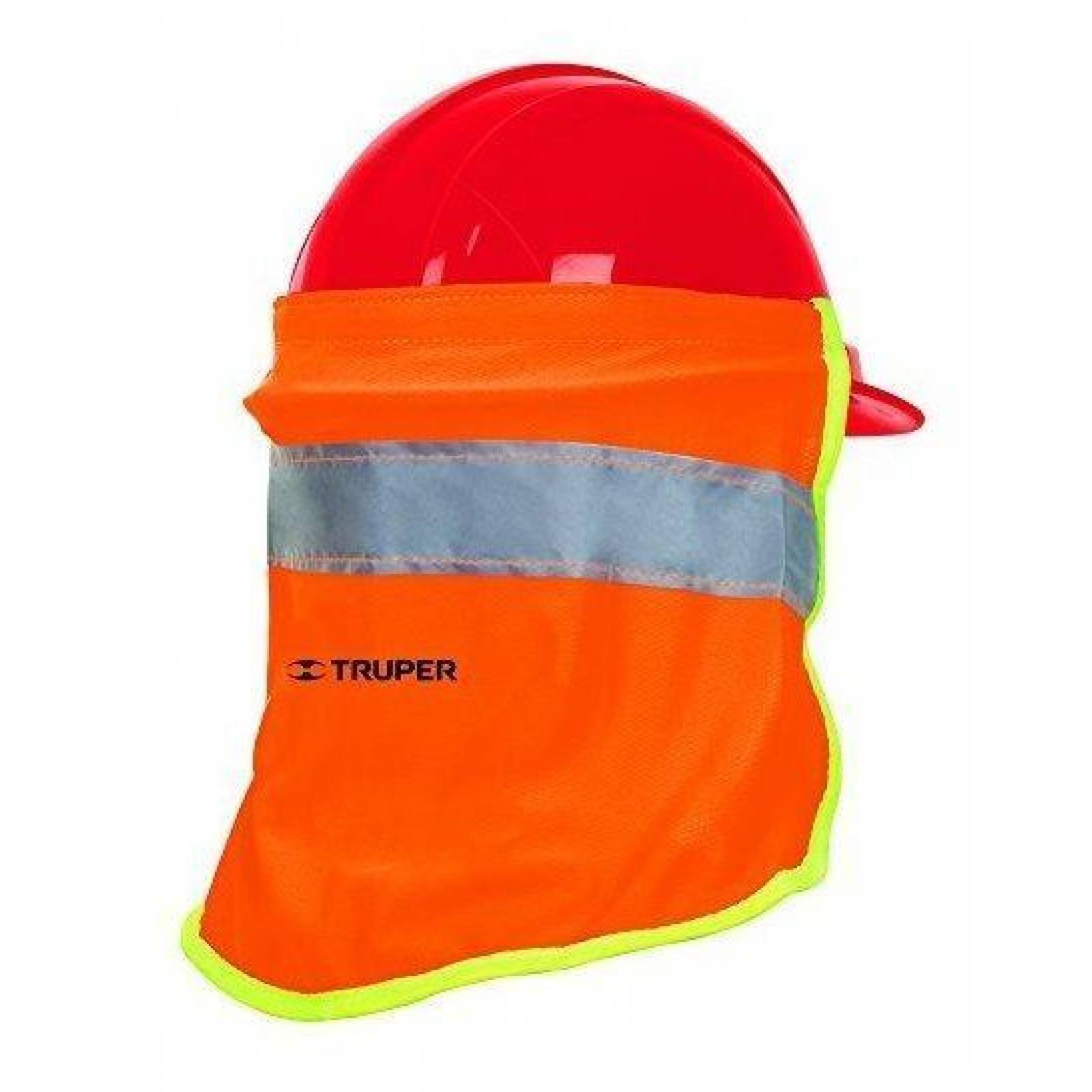 Cubrenuca para casco, naranja con reflejante, Truper 12355