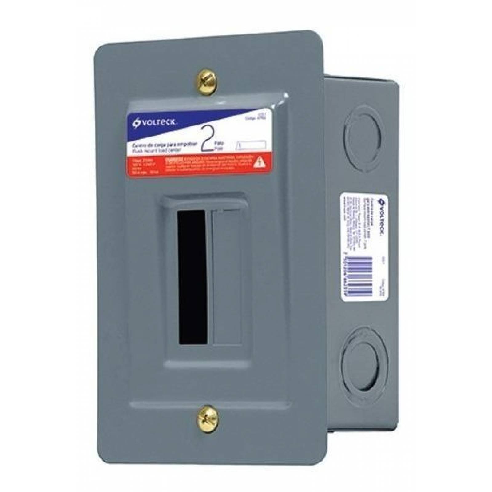 Centro de carga empotrable, 2 polos, Volteck 47194