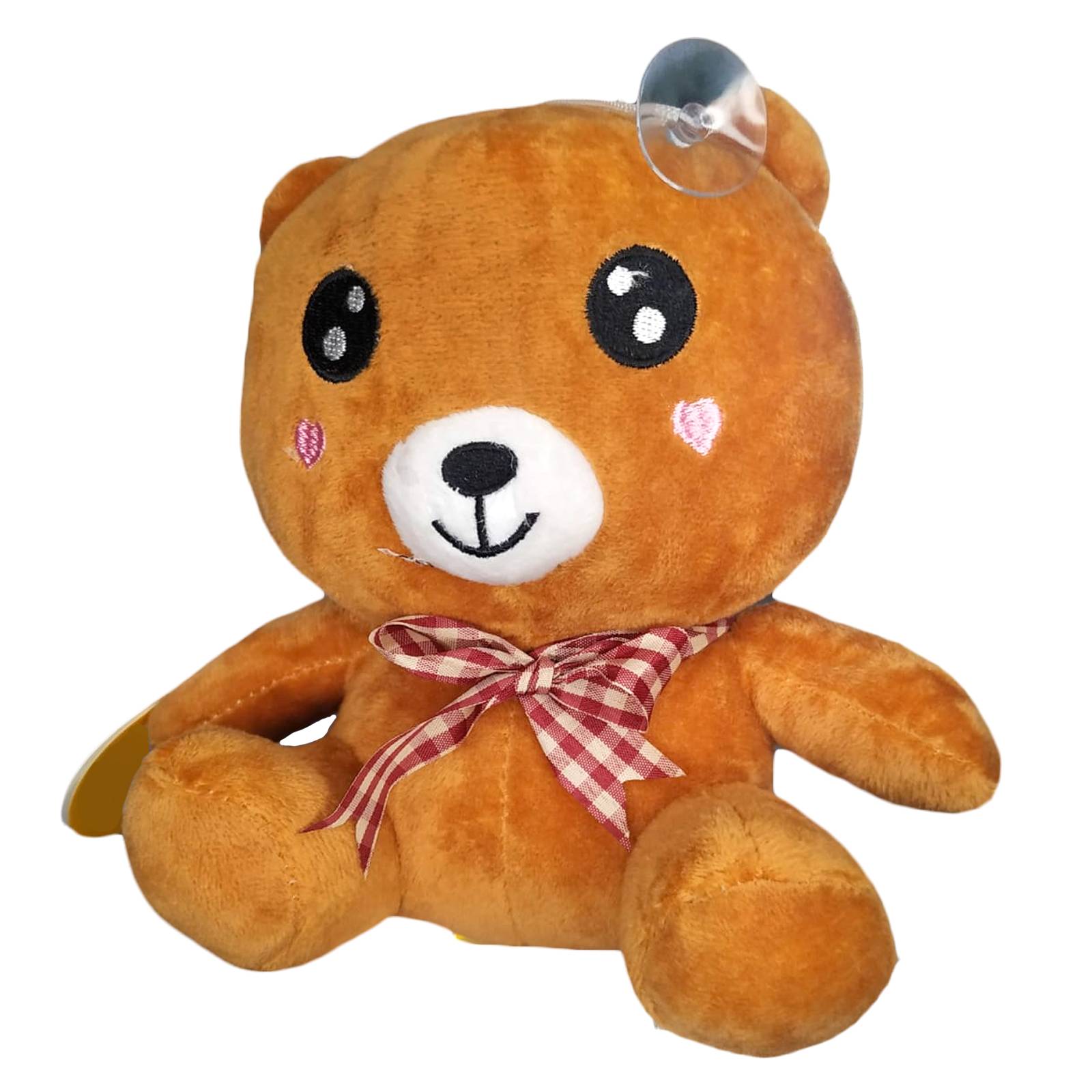 Peluche Osito Café con Moño y Chupón de Juguete Adorable