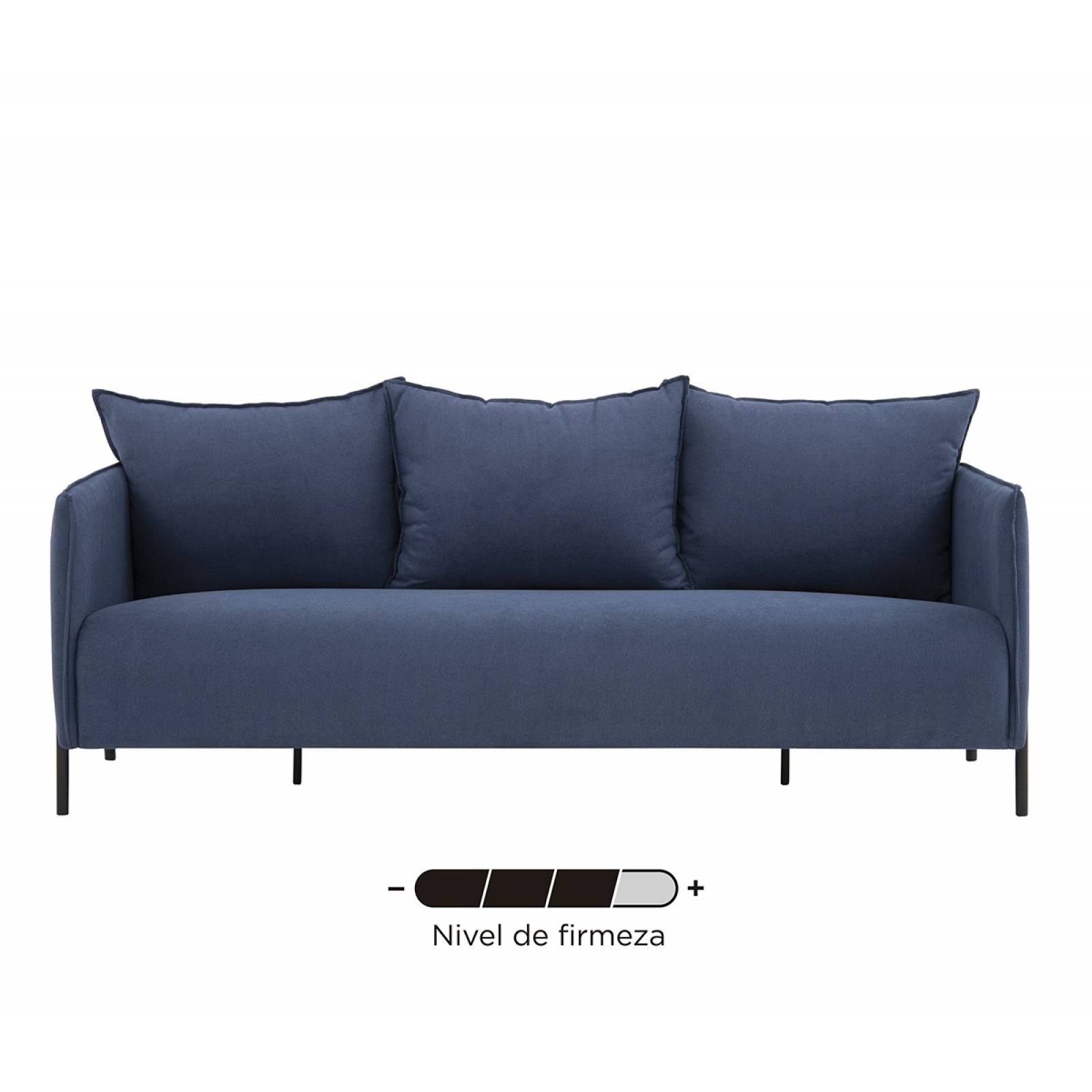 Sofá 3 cuerpos Lerma Azul oscuro