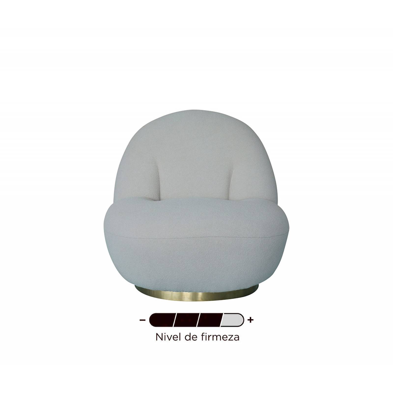 Sillón Taboada Base Dorada Taupe