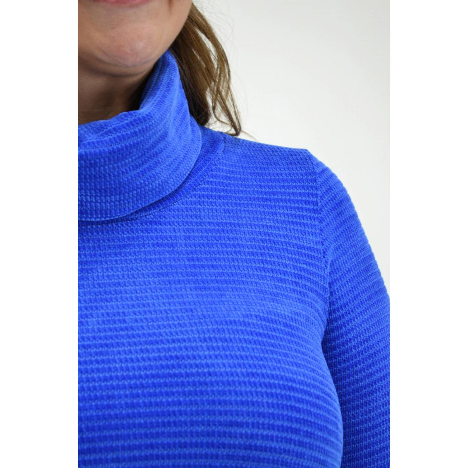 Sueter tejido asimetrico Roman Fashion /Tallas Extras, 8065 (Azul rey)