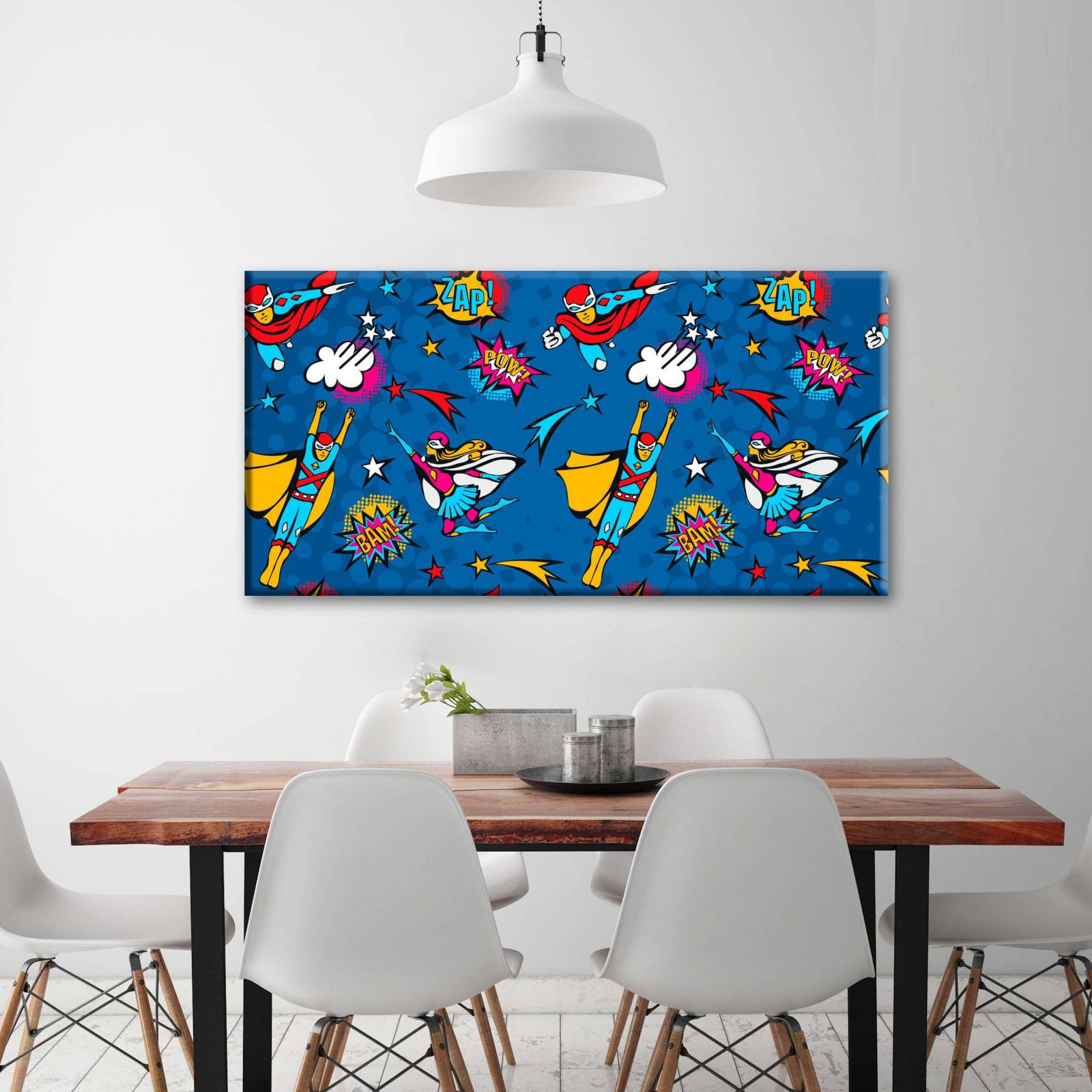 Cuadro Decorativo Canvas Super Heroes 160x80