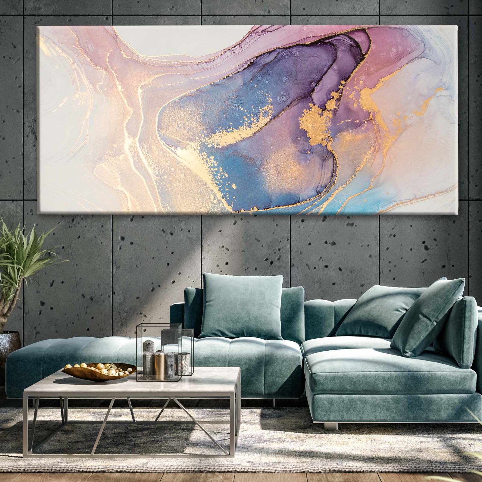 Cuadro Decorativo Canvas Abtracto Flujo de Marmol 120x60