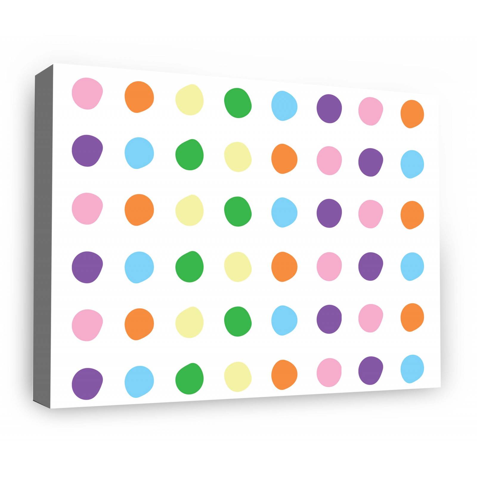 Cuadro Decorativo Canvas Puntos de colores pastel 45x30