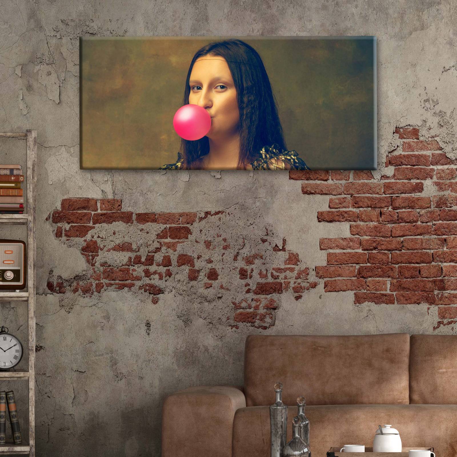 Cuadro Decorativo Canvas Mona Lisa concepto moderno 120x60