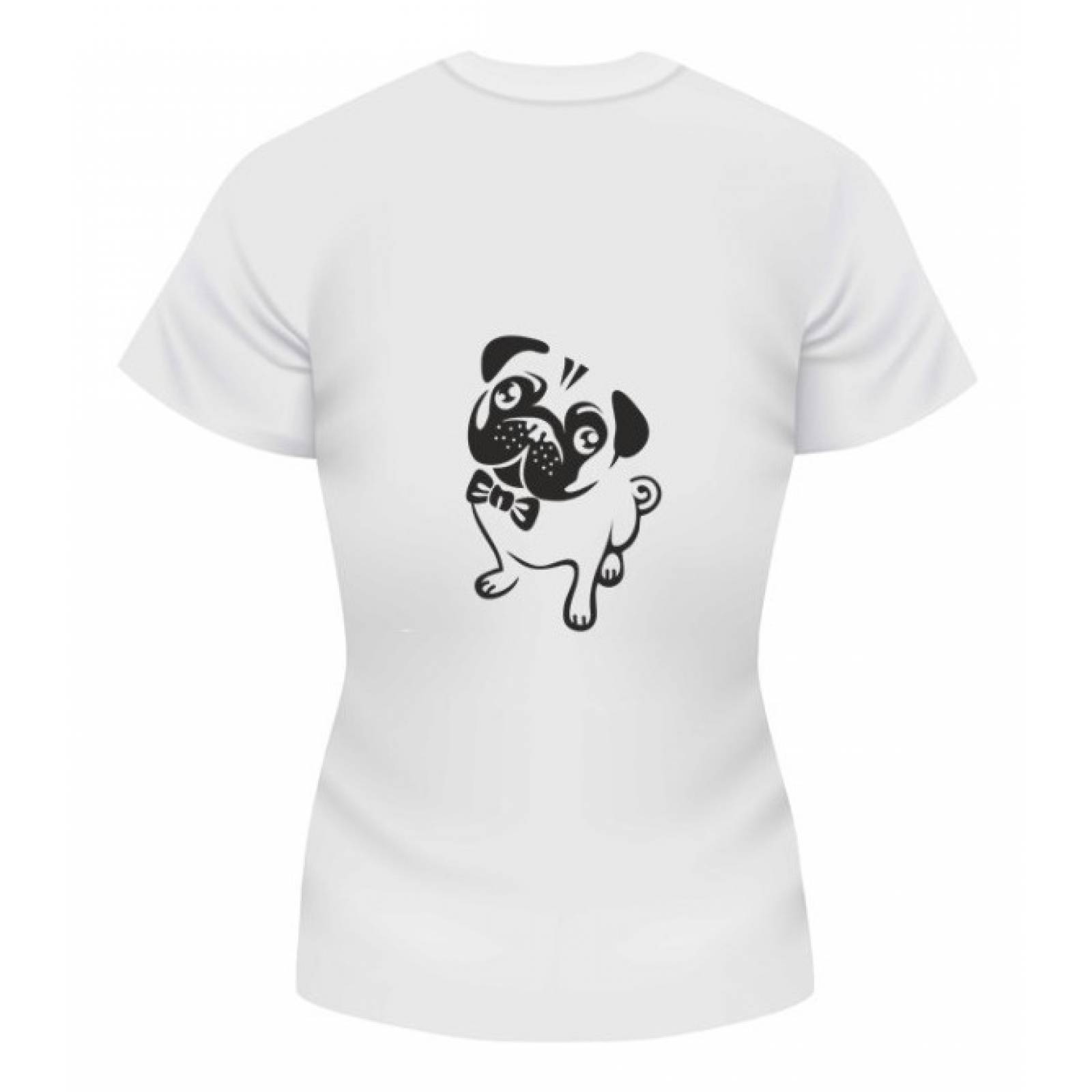 PLAYERA ANIMAL PERRO PUG MOÑO