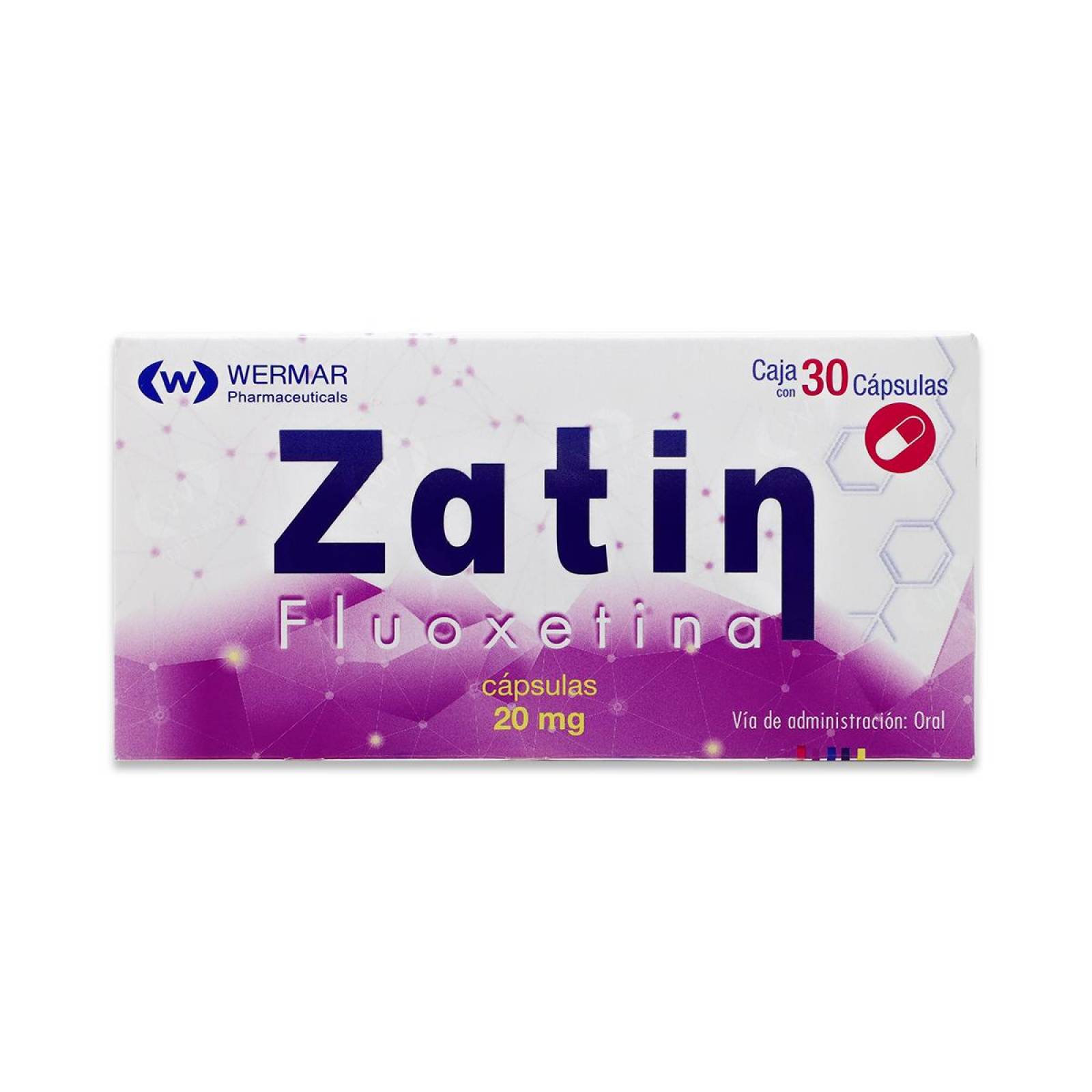 Zatin Fluoxetina Wermar Caja Con 30 Capsulas