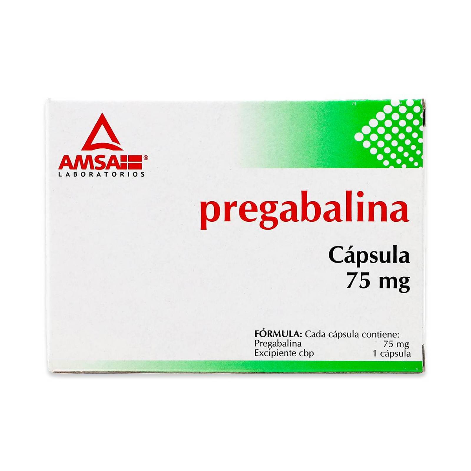 Pregabalina Amsa Caja Con 14 Cápsulas 75 Mg