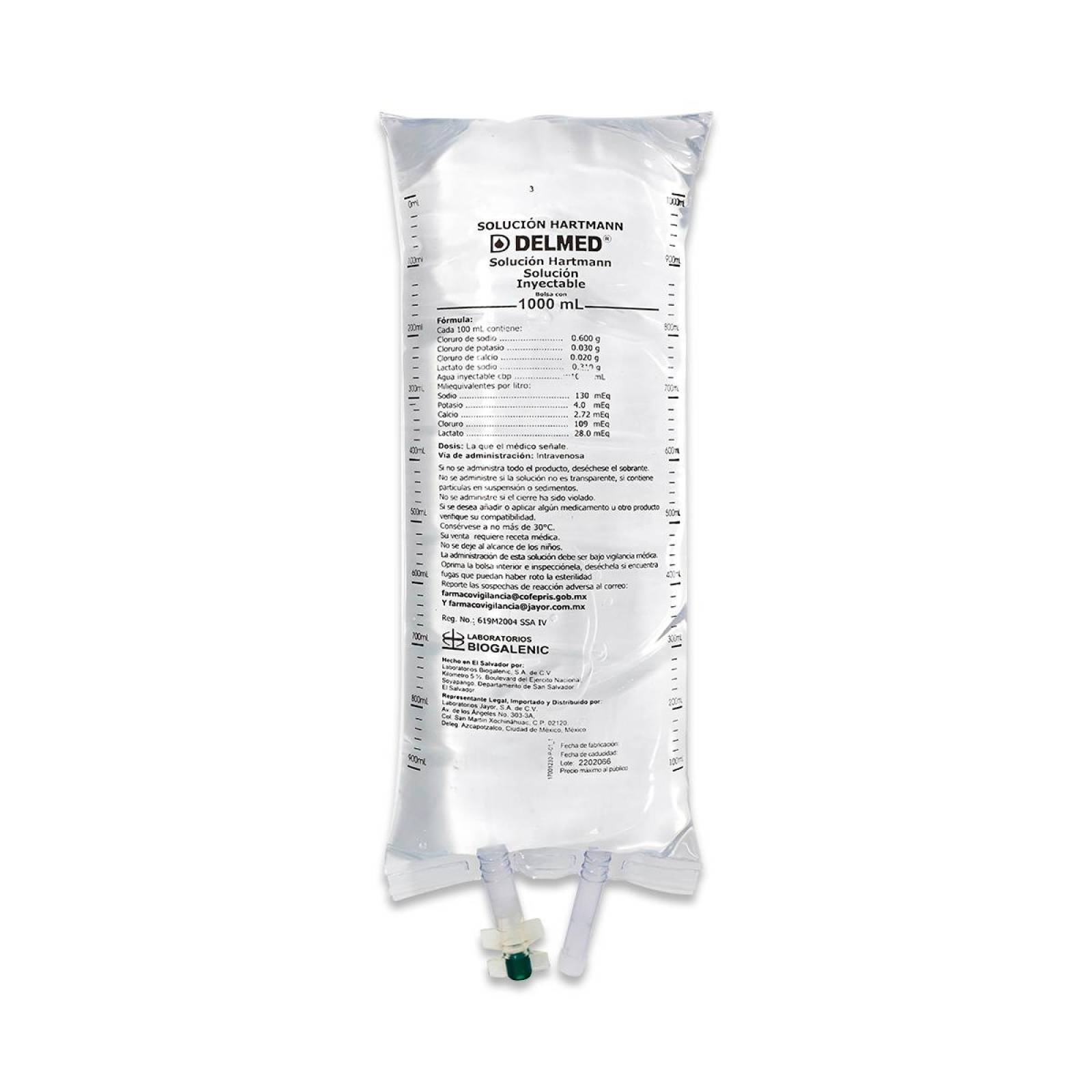 Solucion Hartmann 1000 Ml, Delmed