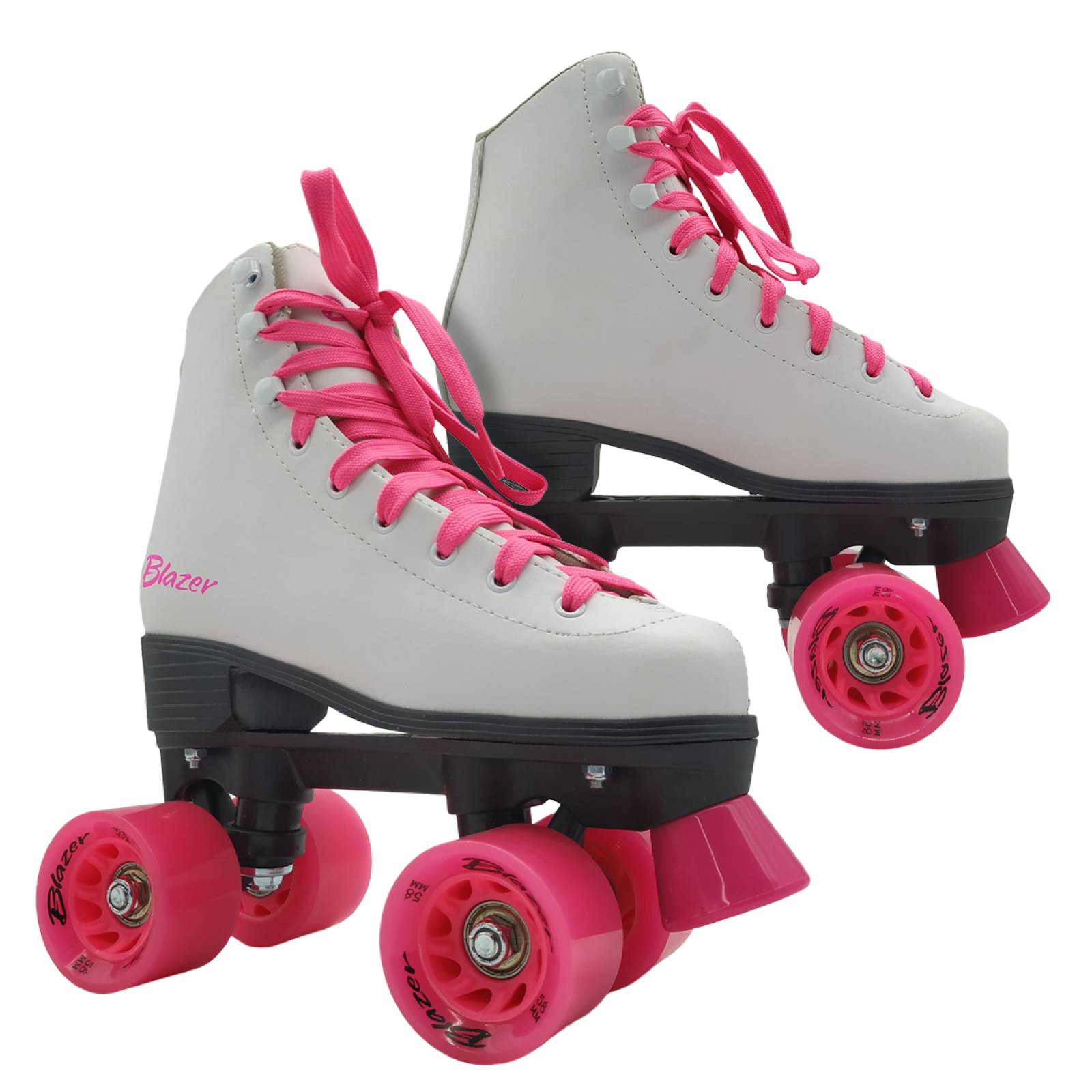 Patines Clásicos Rosa Roller Infantil Riel de Plastico