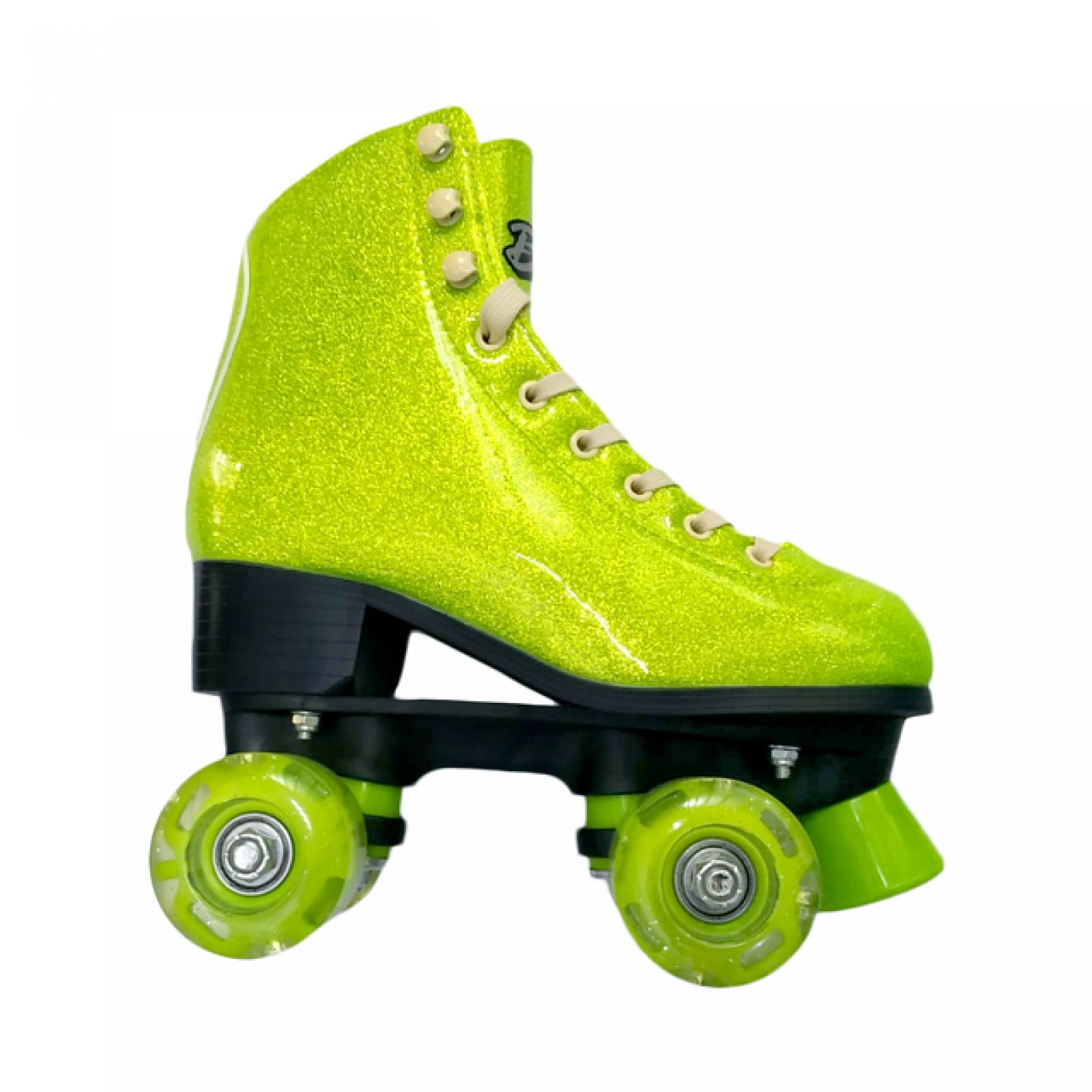 Patines Verde 4 Ruedas Llanta LED Diamantina infantil