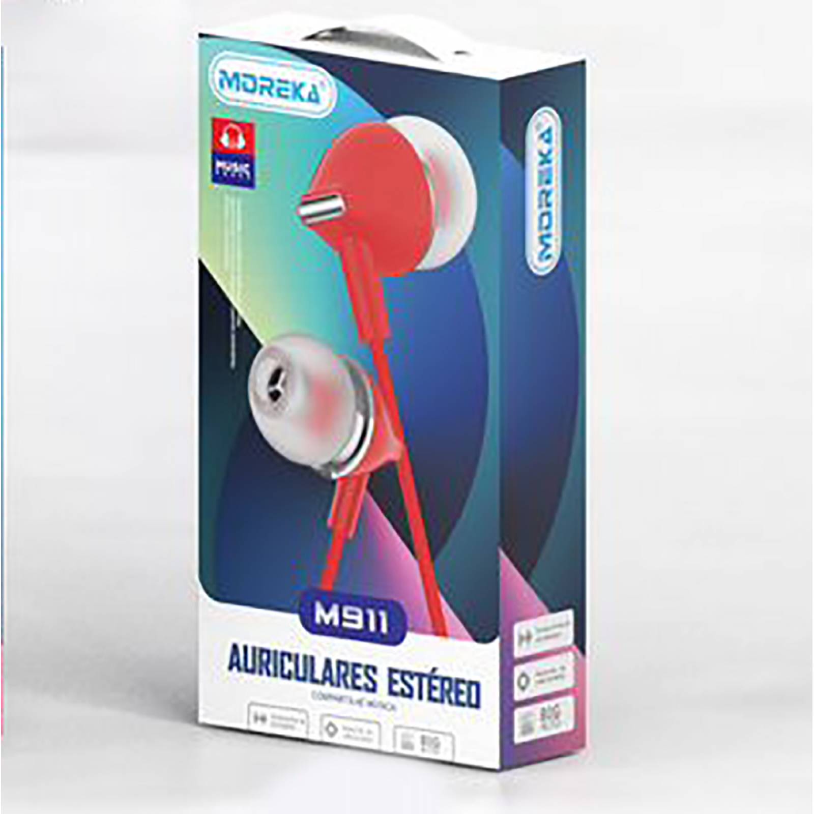 Audifonos Moreka M-911, Alámbricos, Manos Libres, 3.5mm