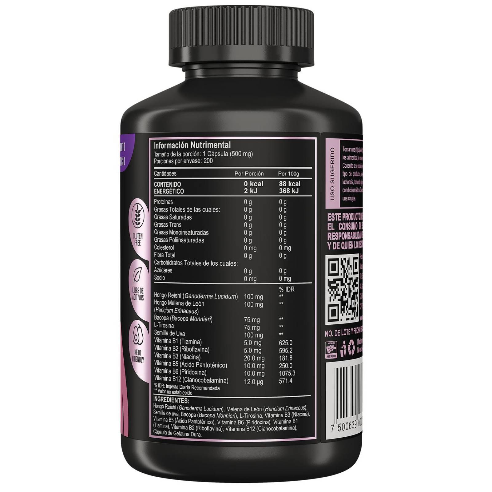 Cognitive Boost Nootropico 200 Capsulas | Vitalbotanics