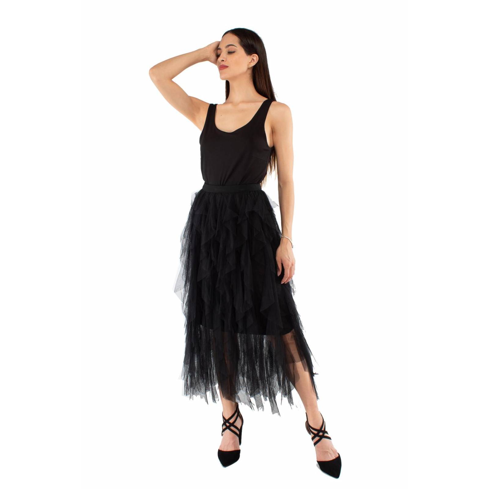 Falda tul olanes AMAD rosa