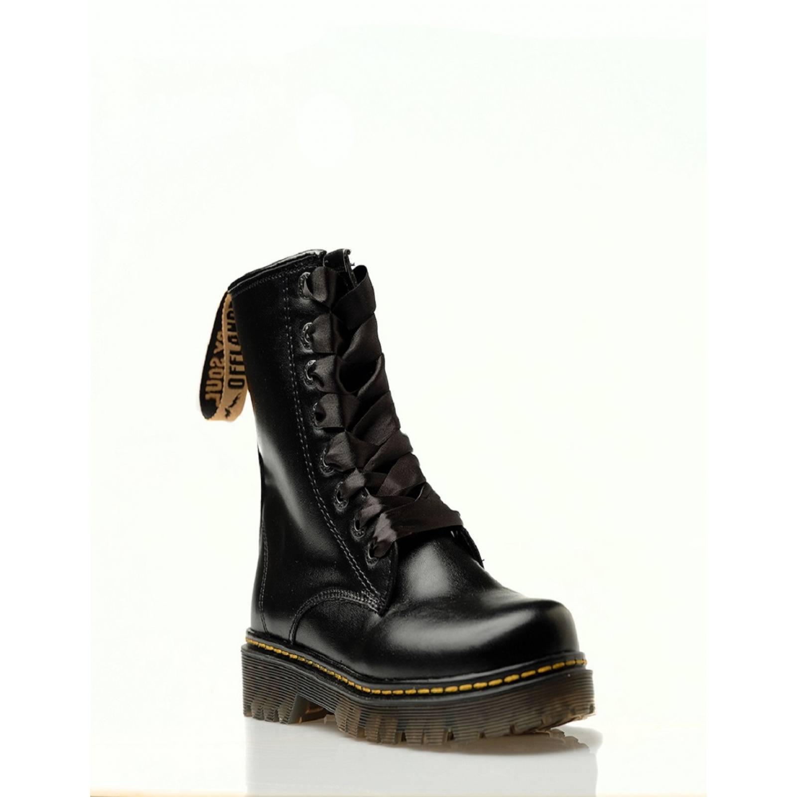 Botas Rockeras Hombre Piel Negra Combat Bota Urbana