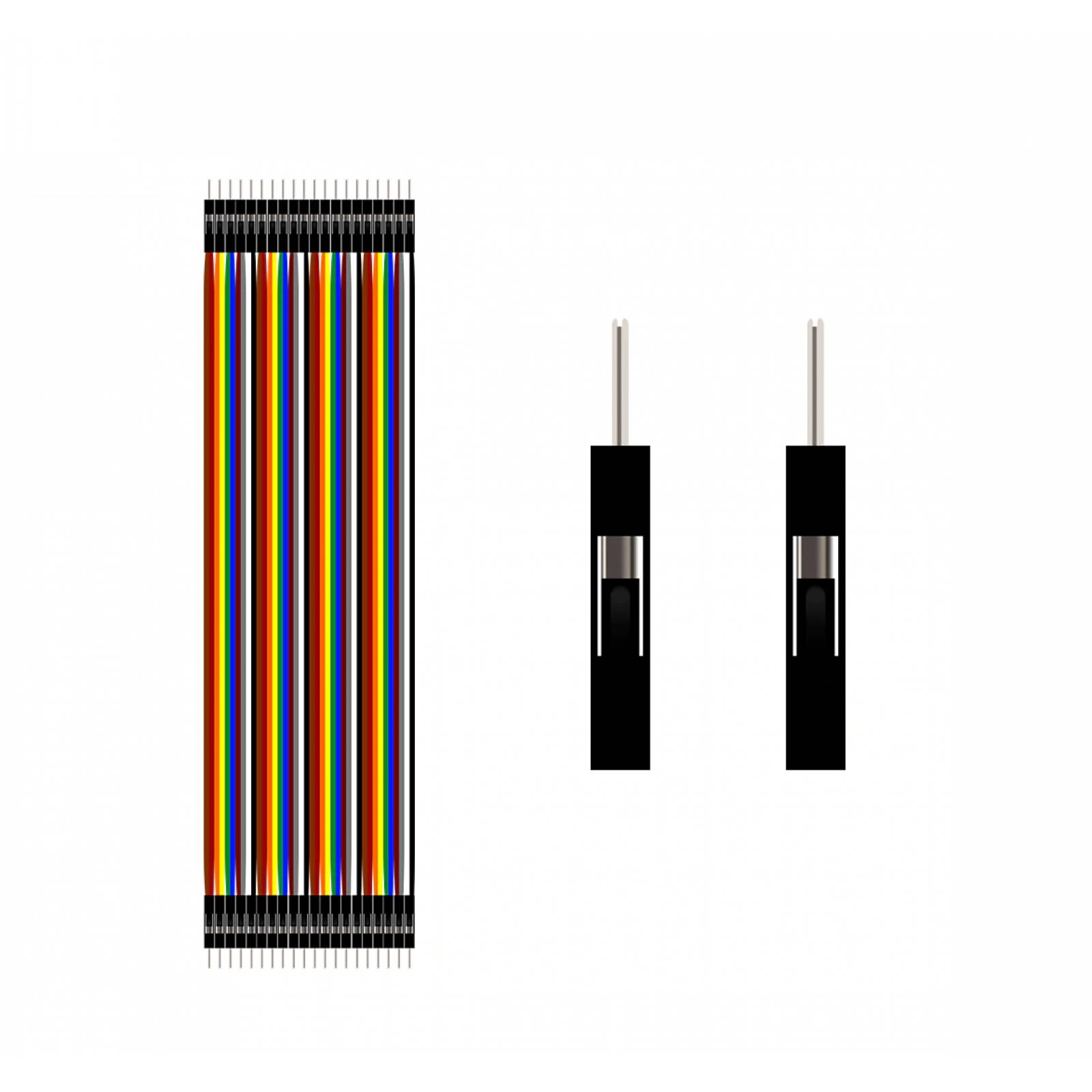 40 pzas Cables Jumpers Dupont (10 Cm) Macho - Macho