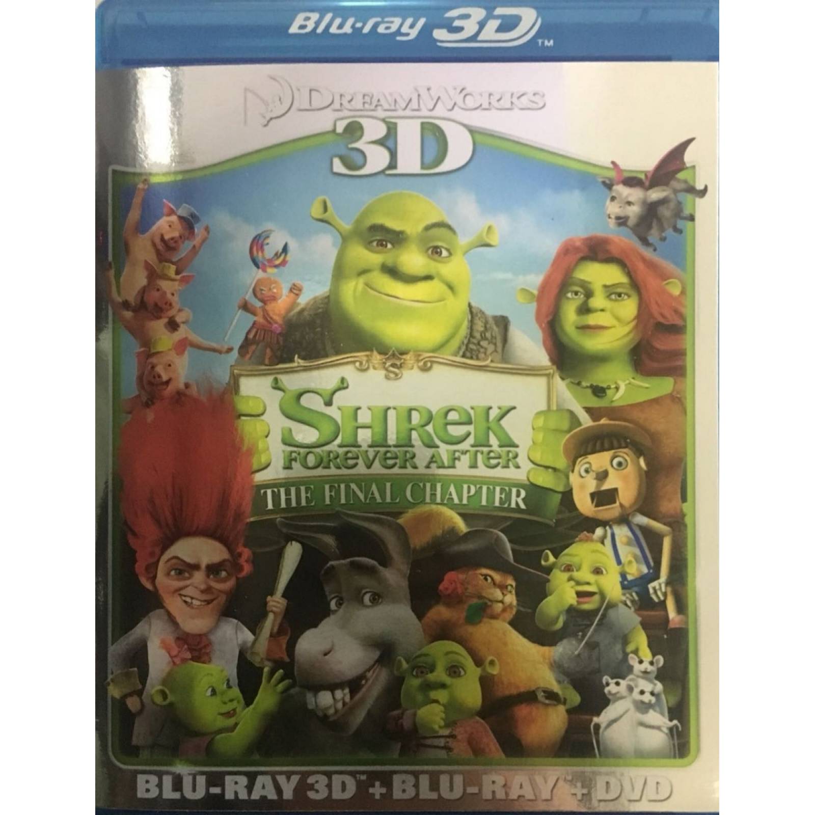 Shrek 4 Forever After Pelicula Blu-ray 3d + Bd + Dvd