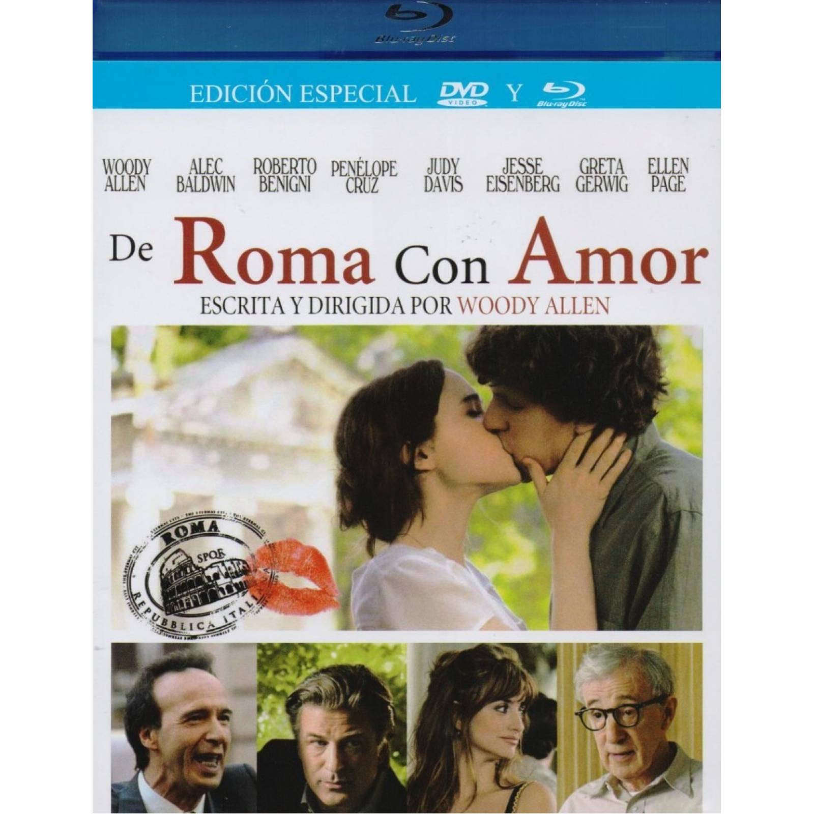 De Roma Con Amor Woody Allen Pelicula Blu-ray + Dvd