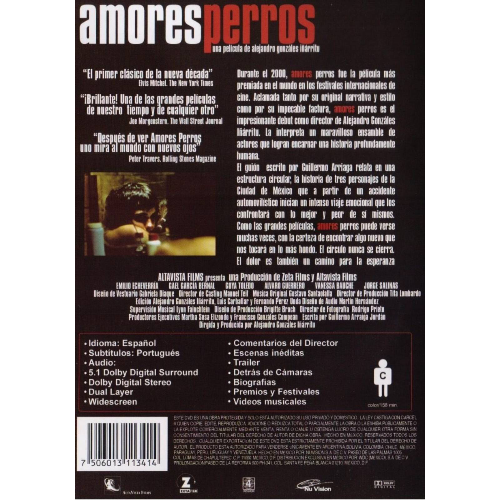 Amores Perros Alejandro Gonzalez Iñarritu Pelicula Dvd