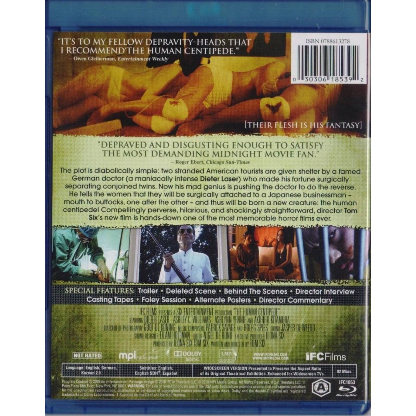 The Human Centipede First Sequence Director's Cut Blu-ray