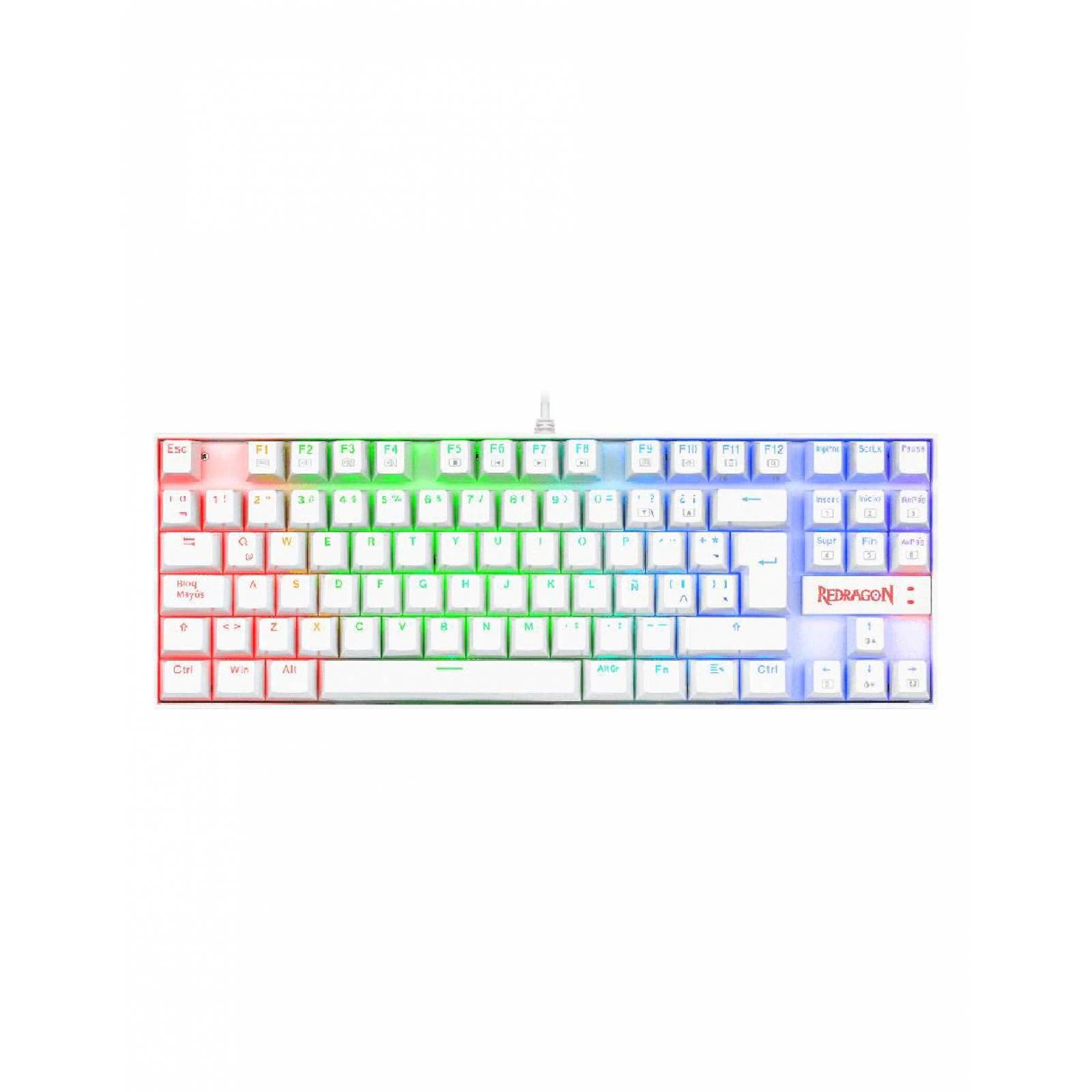 Teclado K552W-RGB-SP , KUMARA Blanco, Mechanical keyboard, RGB, Spanish ...