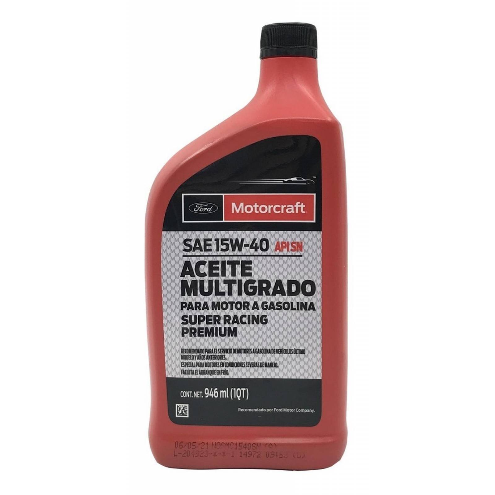 Aceite de Motor Multigrado 15w40 Motorcraft Super Racing Premium