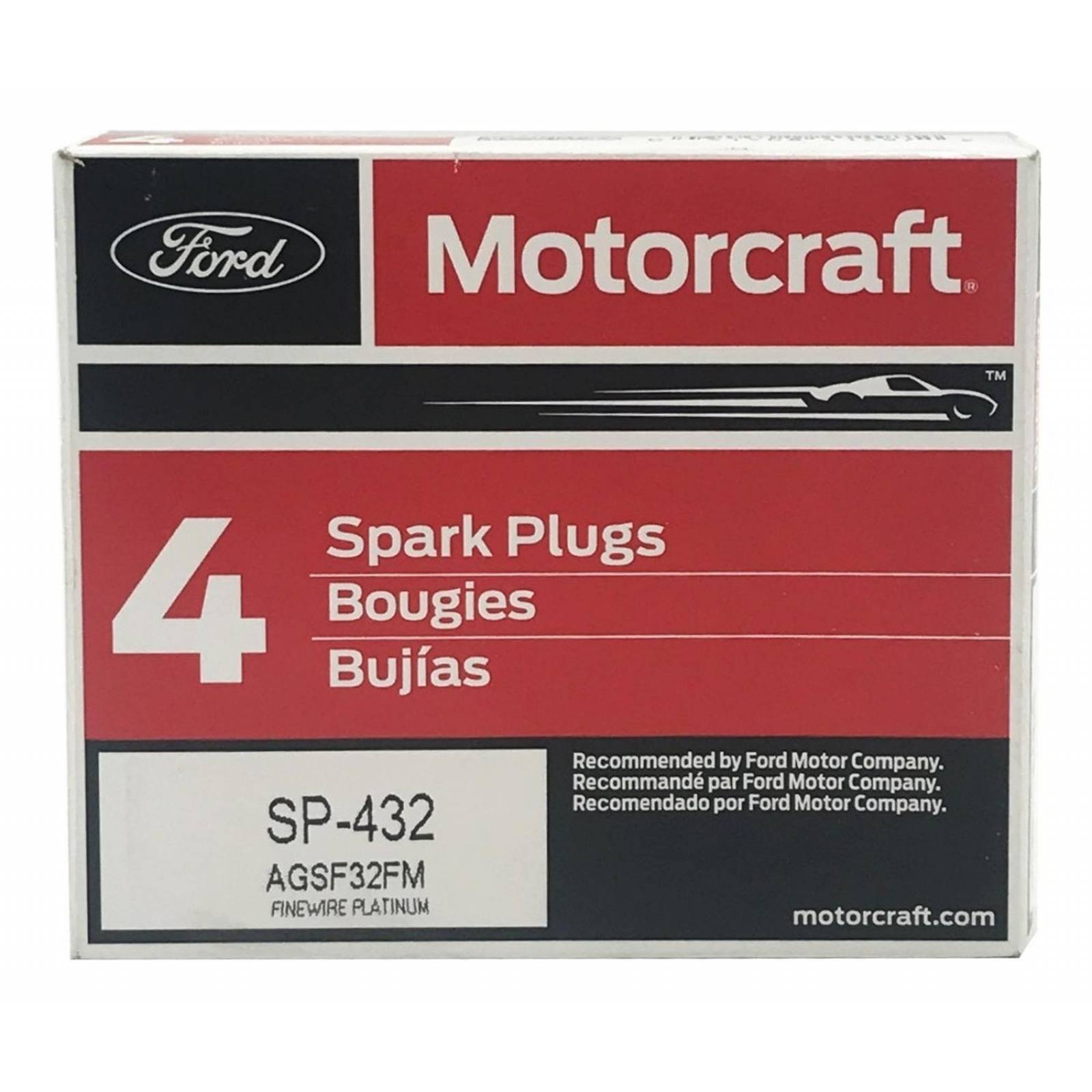 Caja Bujía Platino 4 Piezas MOTORCRAFT AGSF32FM