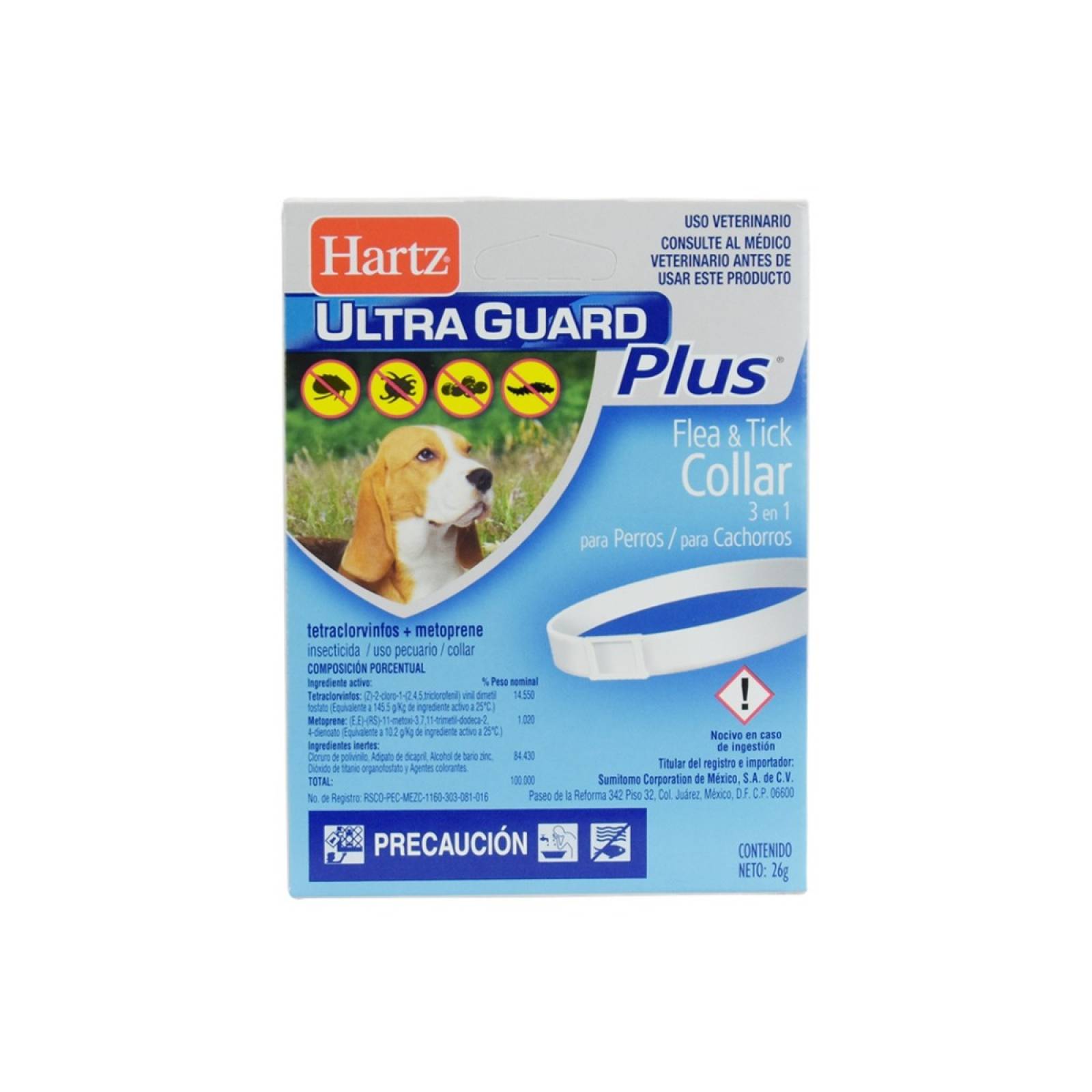 HARTZ COLLAR ANTIPULGAS PLUS 3 EN 1 PARA PERROS