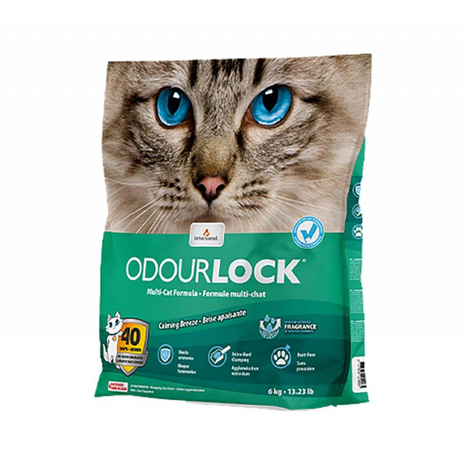 Intersand Arena gato aglutinante arcilla brisa Odor Lock 6kg