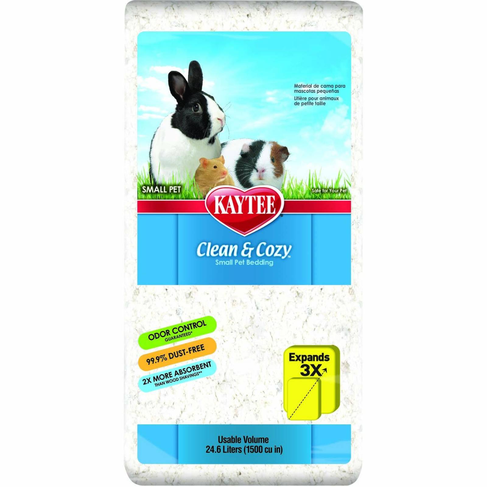 Kaytee Sustrato cama cuyo, conejo Clean & Cozy Blanco 24.6L