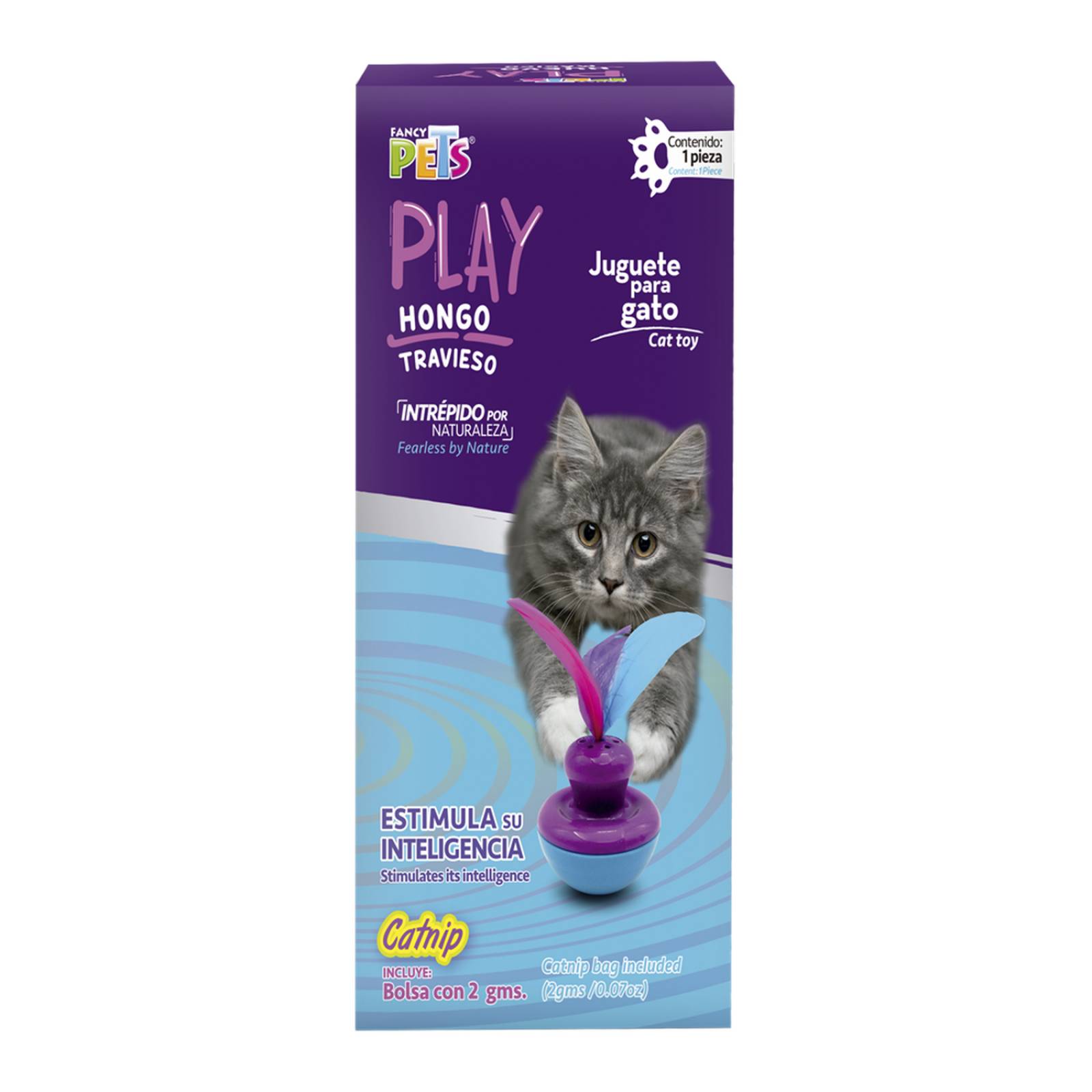 Fancy Pets Juguete gato interactivo hongo travieso Catnip